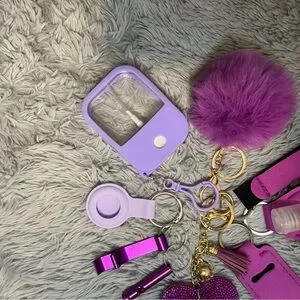Accessories | 1pcs Purple Safety Keychain Set | Poshmark